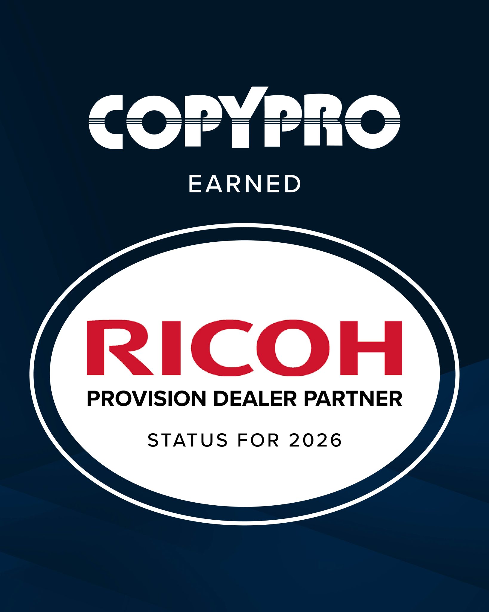 CopyPro Earns Ricoh ProVision Dealer Partner Status for 2026 | CopyPro